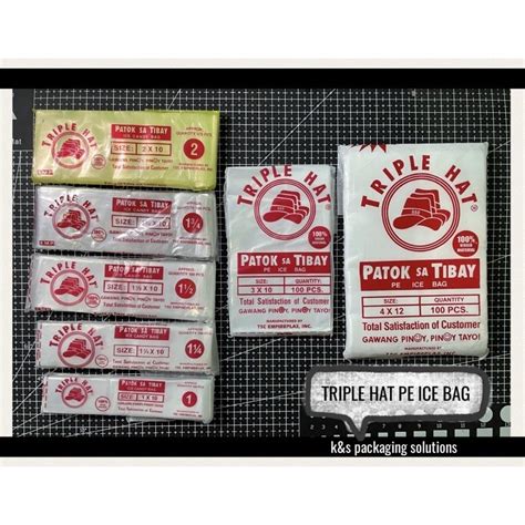 Torino Triple Hat Patok Shure 100pcs Pe Ice Bag Ice Candy Pe Plastic Bag For Repacking