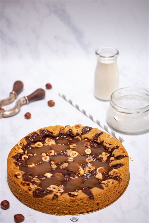Cookie géant chocolat noisette caramel de François Perret