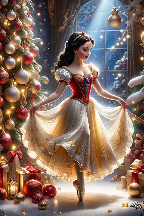 Christmas Ballerina Snow White Disney Fan Art 45815478 Fanpop