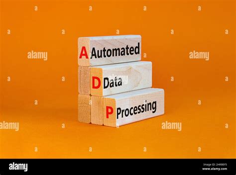 Adp Automated Data Processing Symbol Concept Words Adp Automated Data