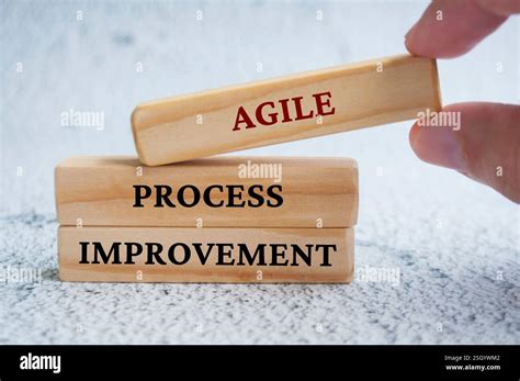 Agile Process Improvement Text On Wooden Blocks Agile Methodology