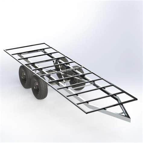 Heavy Duty Tiny Home Flatbed Trailer Chassis For Mobile House Builders Zhuoyue Metal
