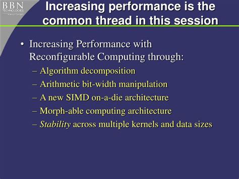 Ppt Increasing Performance With Reconfigurable Computing Powerpoint Presentation Id 9167529