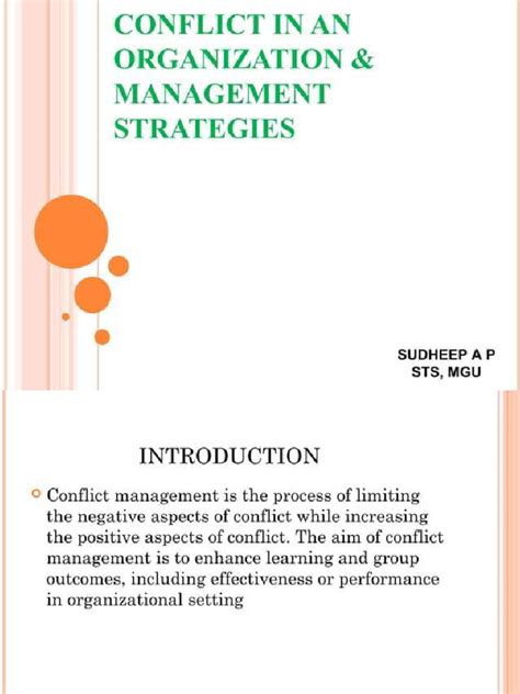 Conflict Strategies Pdf