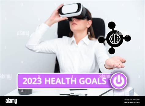 Hand Writing Sign 2023 Health Goals Conceptual Photo Celebration Of