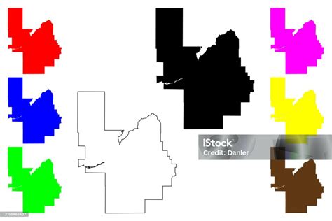 Power County Idaho Map Vector Illustration Scribble Sketch Power Map