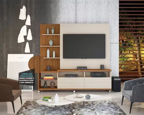 Estante Para Home Theater E Tv Até 60 Polegadas Atacama O Cor Rackoff White Freijó