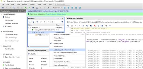 are these the steps to program flash memory on cmod a7 35 fpga