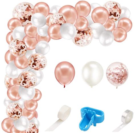 Girlanda Balony Rose Gold I Akcesoria 100 Szt
