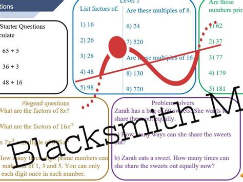 Factors Multiples And Prime Numbers Lesson Bundle Teaching Resources