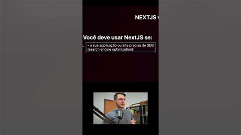 Nextjs X Vite Quando Usar Cada Um Deles Confira O Vídeo Completo No
