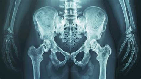 Radiographie Du Bassin Et De La Colonne Vertébrale Dune Femme Photo