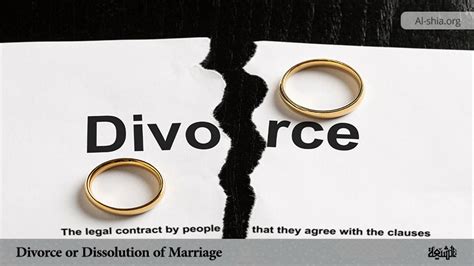 Divorce Or Dissolution Of Marriage Al Shia