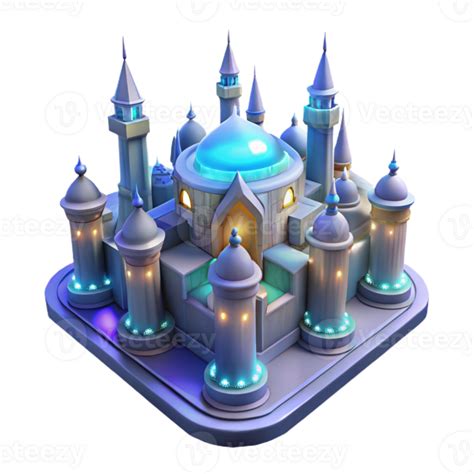 Extraordinary Minimalist Fantasy Palace 3d Model Premium 56671601 Png