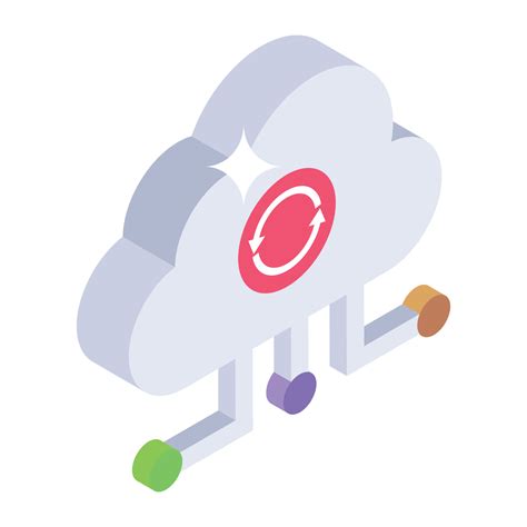 Icon Of Cloud Synchronization In Trendy Style Vector Art At Vecteezy