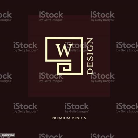 추상적인 로고 디자인입니다 현대 럭셔리 모노 그램입니다 최소 요소입니다 엠 블 럼 W 마크 구별의 편지 보편적인 평방