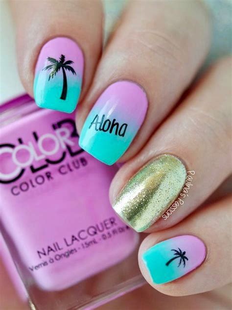 Pin On Nails Tropical Nails Tree Nails Palm Tree Nails
