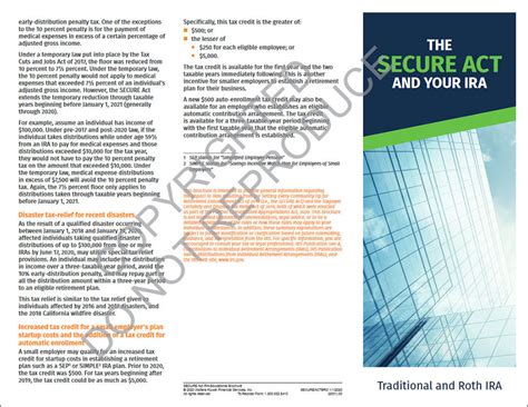 Secure Act Ira Educational Brochure Wolters Kluwer