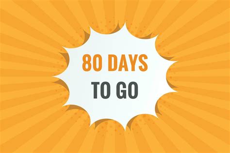 80 Days To Go Countdown Template 80 Day Countdown Left Days Banner