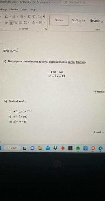 solved a decompose the following rational expression into