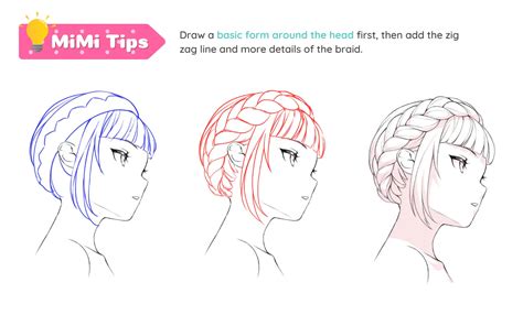 How To Draw Ten Types Of Braids Lunar ★ Mimi