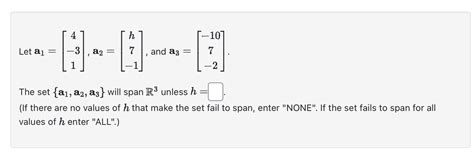 Solved Let A1 431 A2 H71 And A3 1072 The Chegg