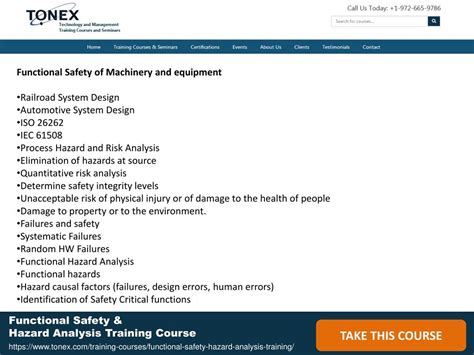 PPT Functional Safety And Hazard Analysis Training Course PowerPoint Presentation ID