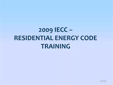 PPT IECC Residential Energy Code Training PowerPoint Presentation ID