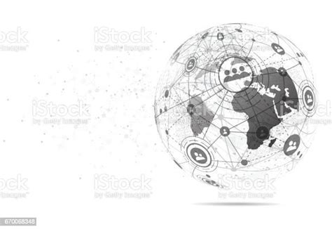 世界地圖點線組成代表全球全球網路連接國際意義向量圖形及更多世界地圖圖片 世界地圖 互聯網 全球性 Istock