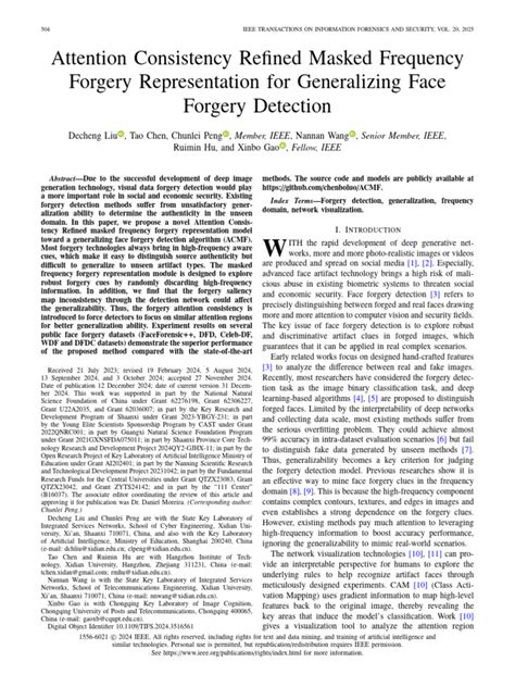 Attention Consistency Refined Masked Frequency Forgery Representation For Generalizing Face
