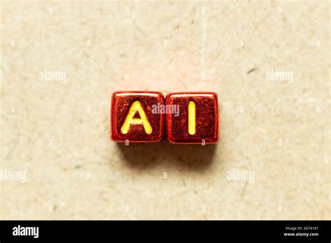 Metallic Color Alphabet Letter Block In Word Ai Abbreviation Of Artificial Intelligence On