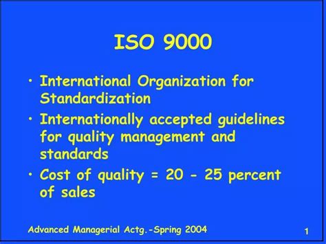 Ppt Iso 9000 Powerpoint Presentation Free Download Id3926443