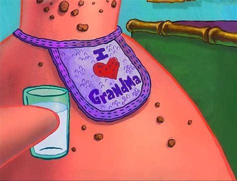 I Love That Theres No Crumbs On The Bib Rspongebob