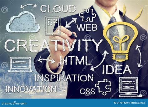 Creativity And Cloud Computing Concept Stock Illustration