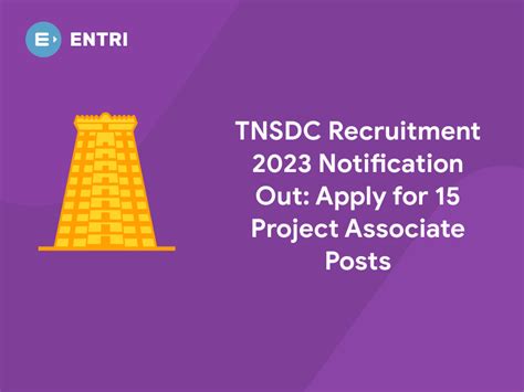 Tnsdc Recruitment 2023 Notification Out Apply For 15 Project Associate