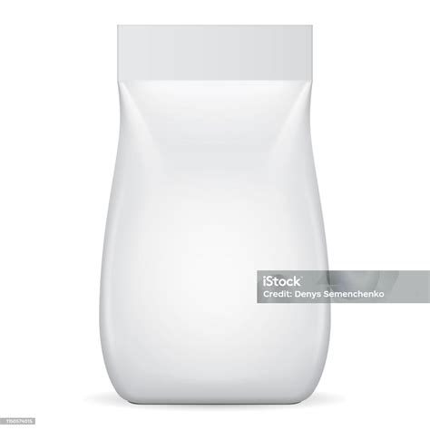 빈 식품 유연한 파우치 향 주머니 모의 템플릿 흰색 배경에 고립 된 그림 디자인을 위한 준비 제품 포장 벡터 Eps10 0명에 대한 스톡 벡터 아트 및 기타 이미지 Istock