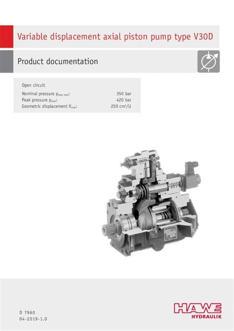 Pdf Variable Displacement Axial Piston Pump Type V30dvariable