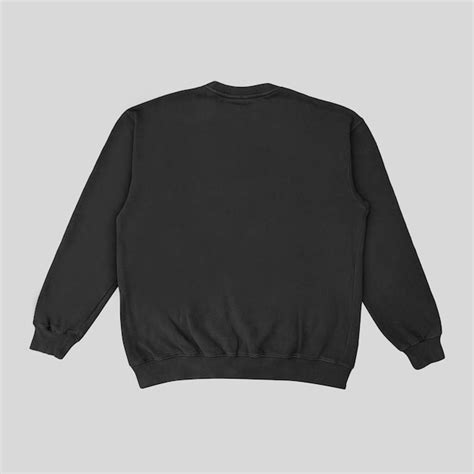 Premium Photo Blank Sweatshirt Color Black Template Front And Back
