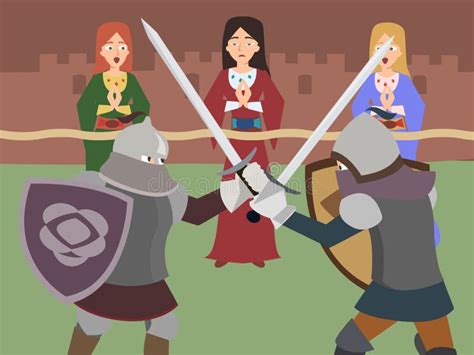 Two Cartoon Knight Fighting Stock Illustrations 48 Two Cartoon Knight