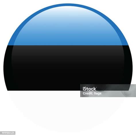 에스토니아의 국기입니다 플래그 아이콘입니다 표준 색상 원 아이콘 플래그입니다 3d 일러스트레이션입니다 컴퓨터 일러스트레이션 디지털 일러스트레이션 벡터 일러스트 레이 션입니다