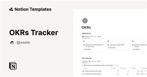 Okrs Tracker Template By Easlo Notion Marketplace