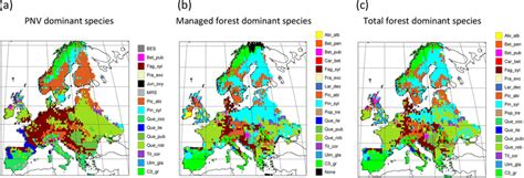 Figure C4 Modelled Lpj Guess Dominant Species Lai Including Grass Download Scientific
