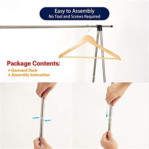 Anmerl Small Clothes Rack Portable Rolling Clothes Rack With Shoe Rack Multipurpose Clothes