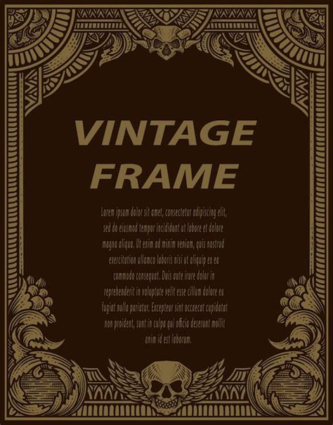Premium Vector Isolated Frames In Baroque Antique Style Engraving