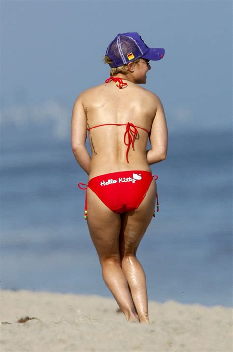Hayden Pannetiere In A Red Bikini On The Beach In Malibu 06062010
