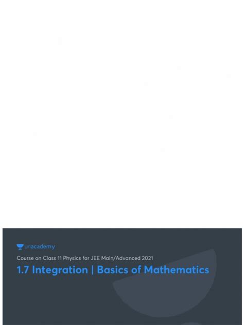 17 Integration Basics Of Mathematics With Anno Pdf