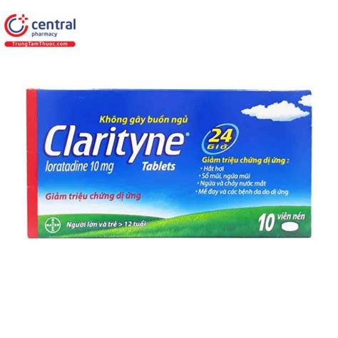 Thuốc Dị ứng Clarityne Loratadine 10mg Viên Nén Chỉ định Giá Bán