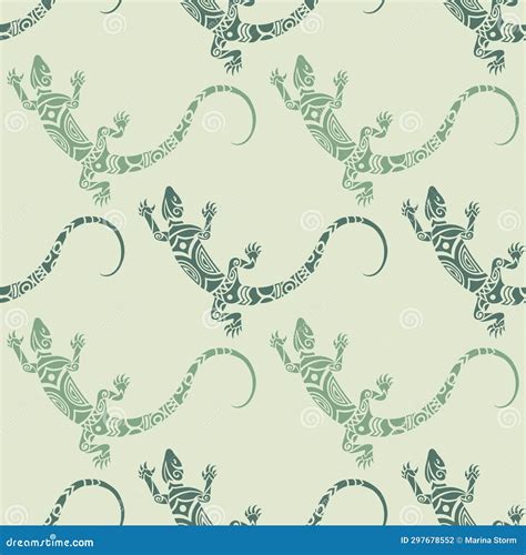 Seamless Lizard Skin Pattern Vector Illustration