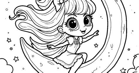 Luna Girl On Her Moon Shaped Vehicle