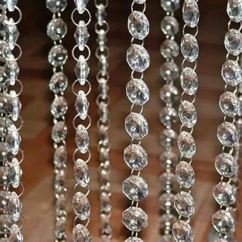 Ciliyar Octangle Crystal Glass Bead Strings Size 4 Ful At ₹ 40piece